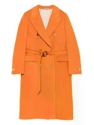 Tagliatore Tie Detailed Coats For Women