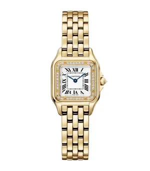 Cartier Panthère Yellow Gold And Diamond Watch - Silver