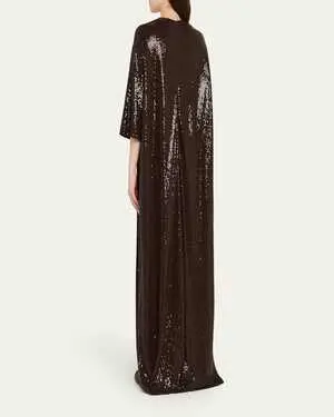 Michael Kors Hand Embellished Caftan Gown