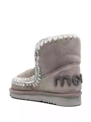 Mou Logo-appliqué Suede Ankle Boots