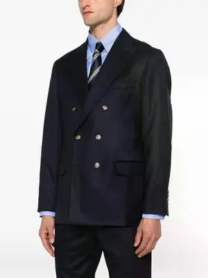 Brunello Cucinelli Double-breasted Cupro Blazer