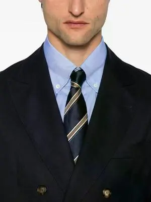 Brunello Cucinelli Double-breasted Cupro Blazer