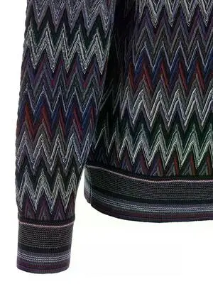Missoni Zigzag-pattern Crew-neck Sweater - Blue
