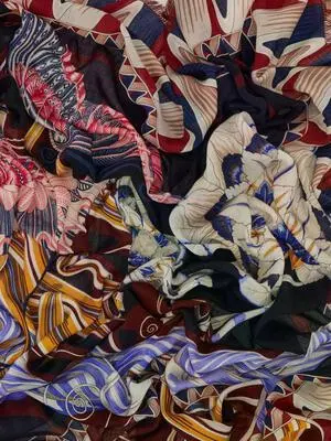 FERRAGAMO Floral-print Fringed Scarf