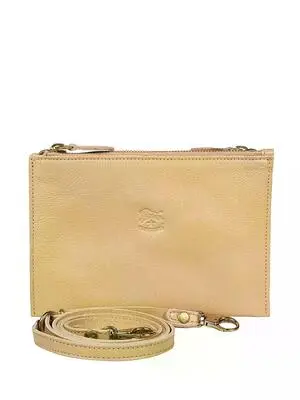 Il Bisonte Leather Double-zip Clutch