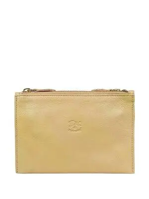 Il Bisonte Leather Double-zip Clutch