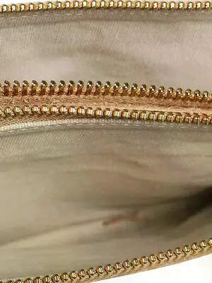 Il Bisonte Leather Double-zip Clutch