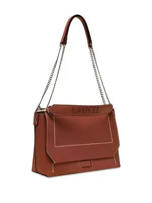 LANCEL Ninon Flap Chain Bag - Brown