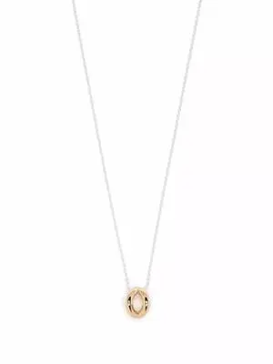 Le Gramme 18kt Yellow Gold And Sterling Pendant Necklace - Silver