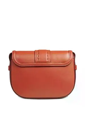 LANCEL Sienna Leather Flap Satchel - Brown