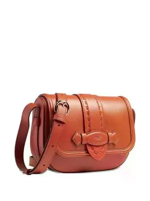LANCEL Sienna Leather Flap Satchel - Brown