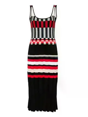 Colville Madras Midi Dress - Black