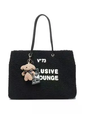 V°73 Teddy-embellished Tote Bag - Black