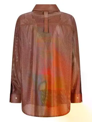 Khrisjoy Aura Perforated Leather Shirt