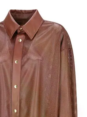 Khrisjoy Aura Perforated Leather Shirt