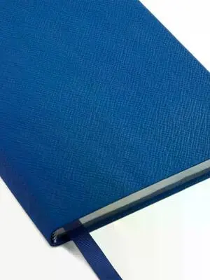 Smythson Soho Leather Notebook - Blue