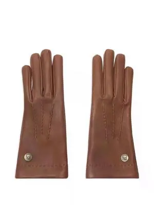 Burberry Leather Lined Gloves - Brown