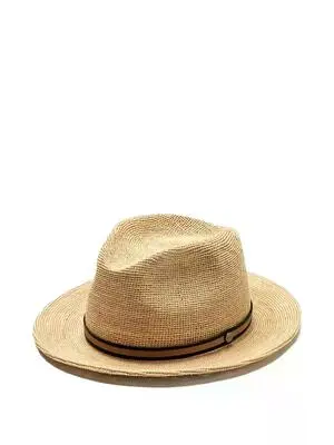 Borsalino Straw Fedora Hat - Neutrals