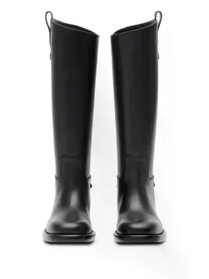 Burberry Cavalier Leather Knee-high Boots - Black