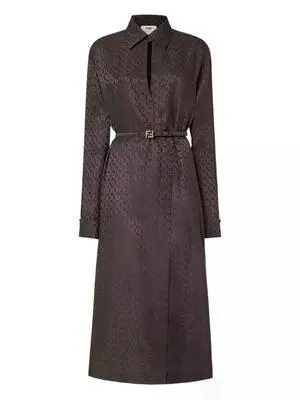 Fendi Ff Jacquard Belted Dress