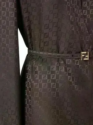 Fendi Ff Jacquard Belted Dress