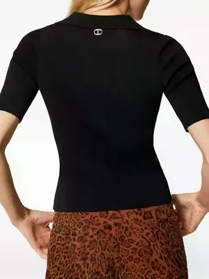TWINSET Jewel-button Polo Top