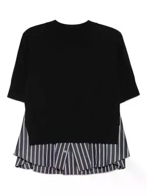 Sacai Layered Striped Knit Top