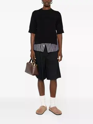 Sacai Layered Striped Knit Top