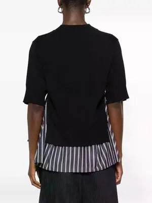 Sacai Layered Striped Knit Top