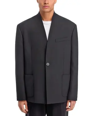 Helmut Lang Collarless Relaxed Fit Blazer