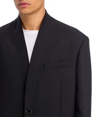 Helmut Lang Collarless Relaxed Fit Blazer