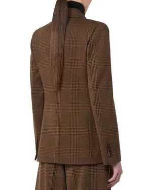 Max Mara Double-breasted Plaid Blazer