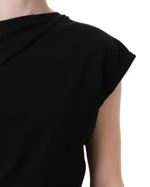 AGOLDE Beth Asymmetric Tee - Black
