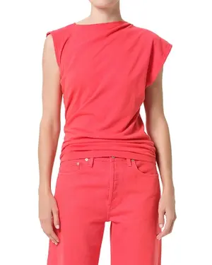 AGOLDE Beth Asymmetric Tee - Carnival