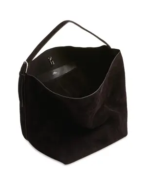 TOTEME Belted Suede Tote - Chocolate