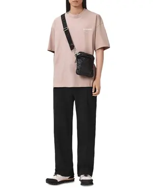 ALLSAINTS Oversized Xander Logo Tee - Soft Pink