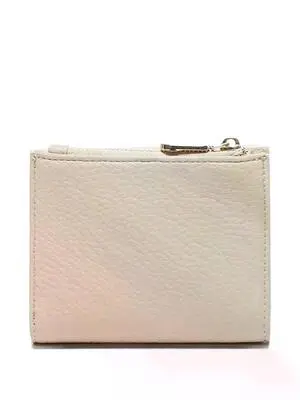V°73 Zip-top Logo-plaque Wallet - White