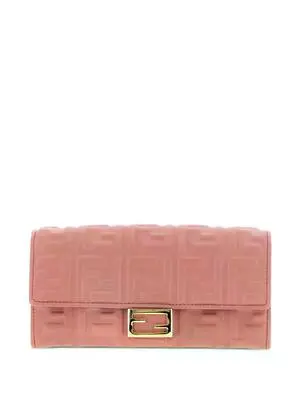 Fendi Baguette Continental Wallet - Pink