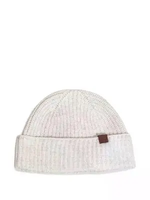 Eleventy Ribbed Cashmere Beanie - Grey