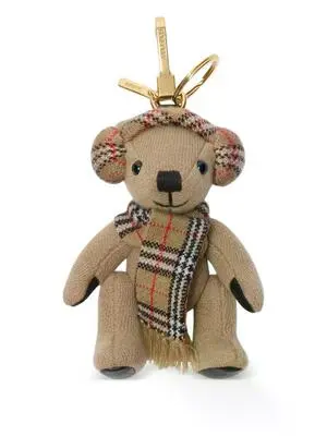 Burberry Thomas Bear Check-scarf Bag Charm - Neutrals