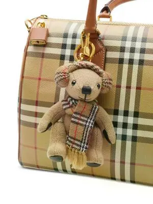 Burberry Thomas Bear Check-scarf Bag Charm - Neutrals