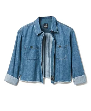 Junk Food Clothing Hemp Denim Crop Shirt