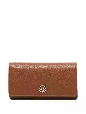V°73 Logo-plaque Snap-closure Wallet - Brown