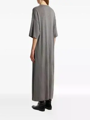 Khaite Midi Wool Dress - Grey