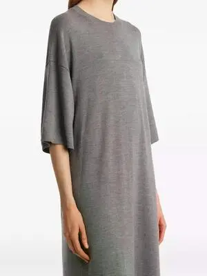 Khaite Midi Wool Dress - Grey