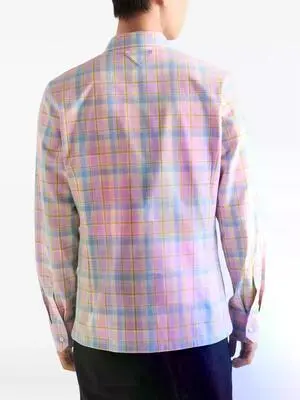 Prada Patch-pocket Checked Shirt - Pink
