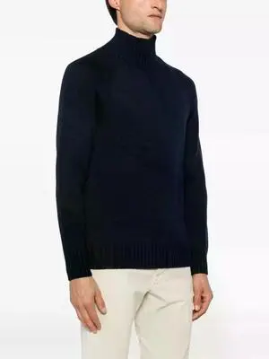 Eleventy High-neck Long-sleeve Sweater - Blue