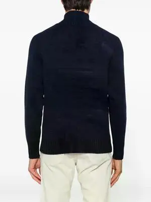 Eleventy High-neck Long-sleeve Sweater - Blue