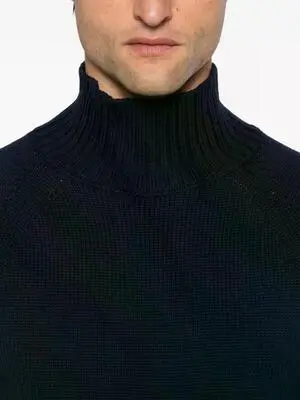 Eleventy High-neck Long-sleeve Sweater - Blue
