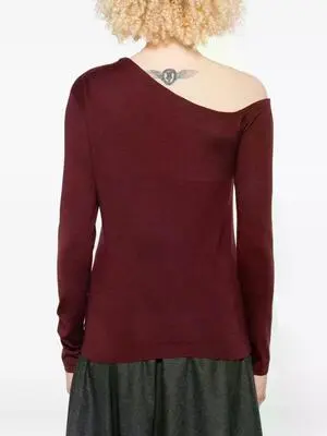 Brunello Cucinelli Chain-embellished One-shoulder Top